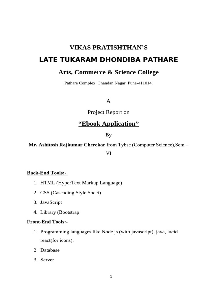 Ebook Application Synopsis copy | PDF | Usability | User Interface