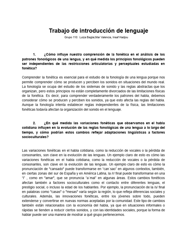 Trabajo Lu Mar Insaf | PDF | Fonología | Fonética