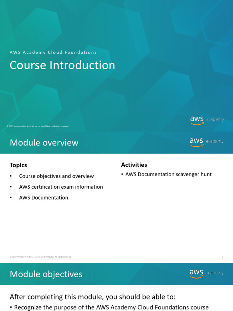 AcademyCloudFoundations_Module_00 | PDF | Amazon Web Services | Cloud Computing