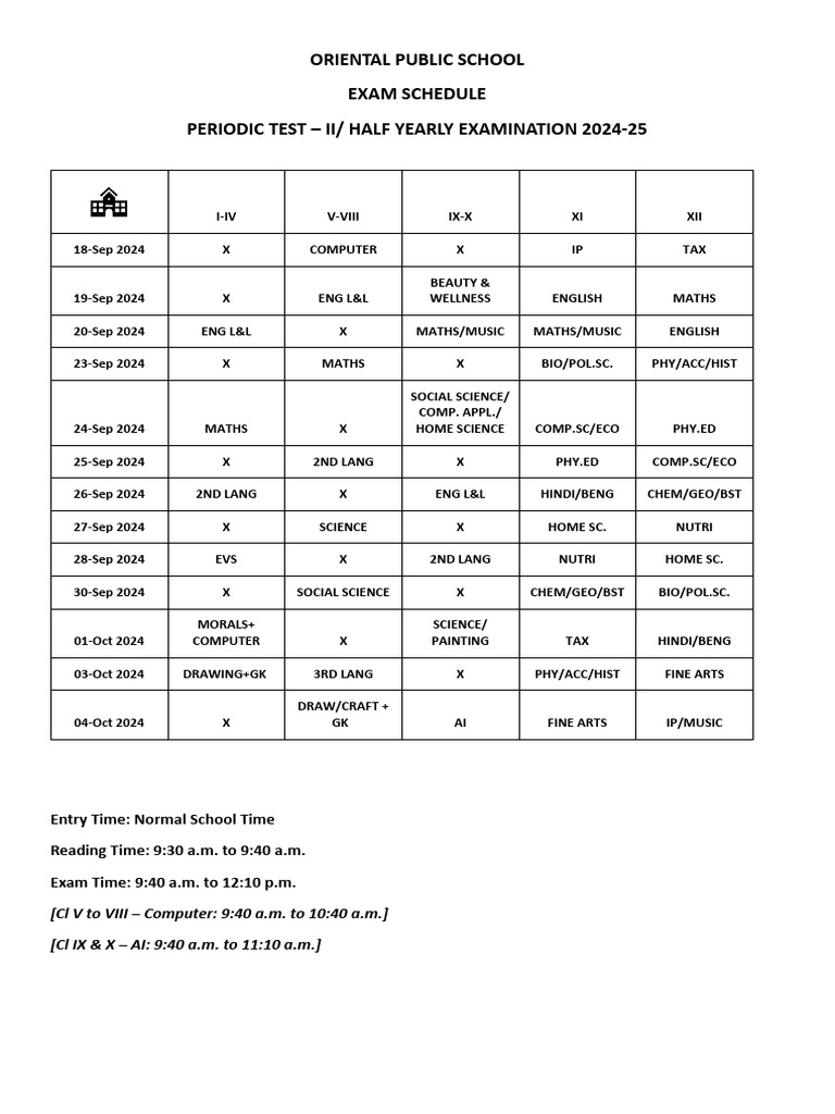 EXAMSCHEDULE | PDF | Qualifications