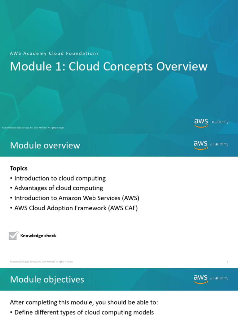 AcademyCloudFoundations Module 01 | PDF | Amazon Web Services | Cloud Computing