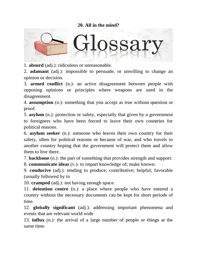 Vocabulary Terms and Definitions Guide | PDF | Educational Technology ...