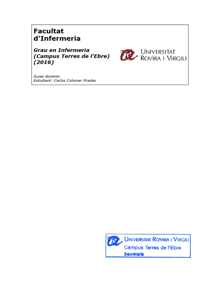 Guies Docents - Carlos Colomer - URV | PDF
