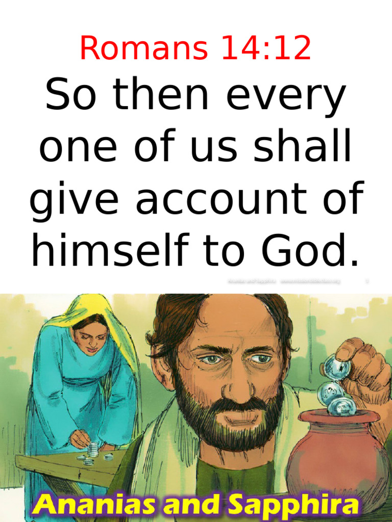 Bible Story: Ananias & Sapphira | PDF