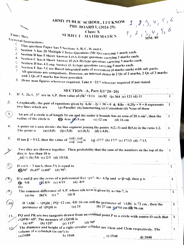 SAMPLE pb1 matha 2 | PDF
