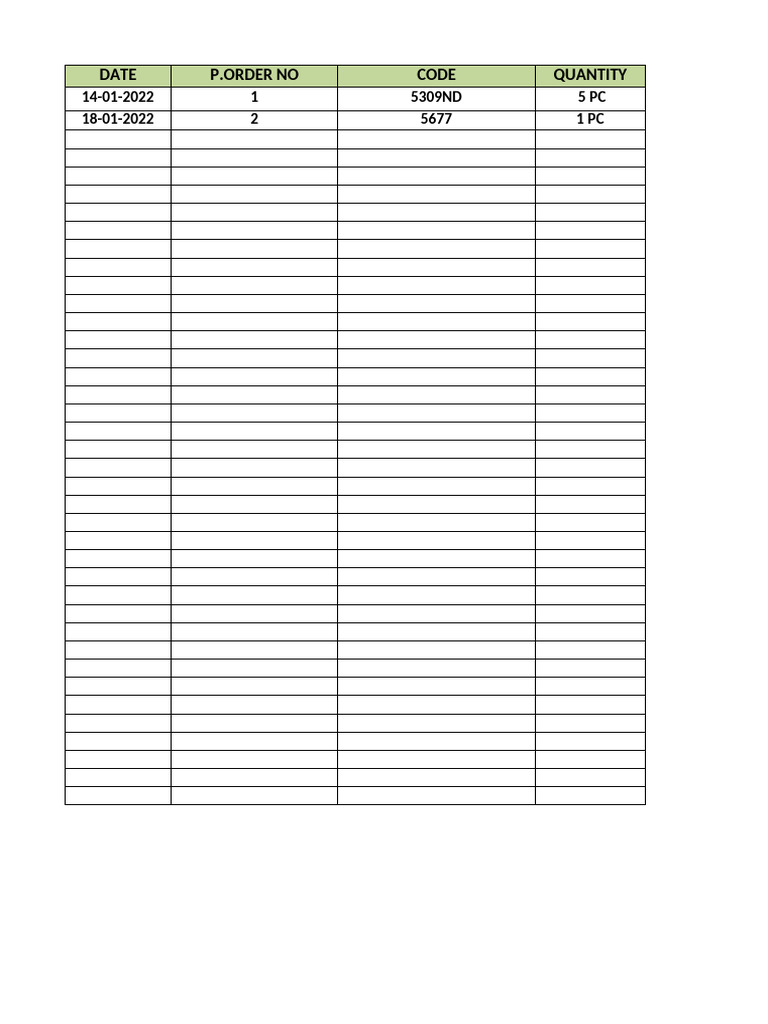 Order Sheet | PDF