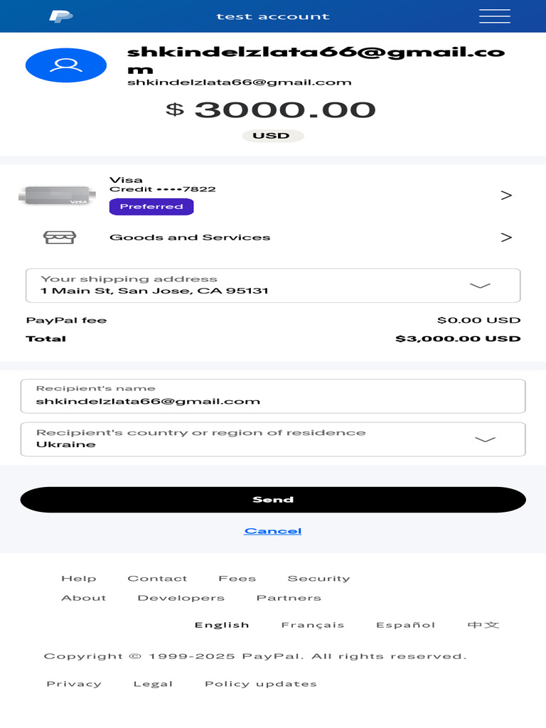 PayPal Send Money Preview | PDF