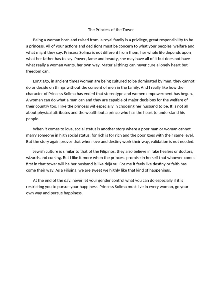 The Princess of The Tower | PDF