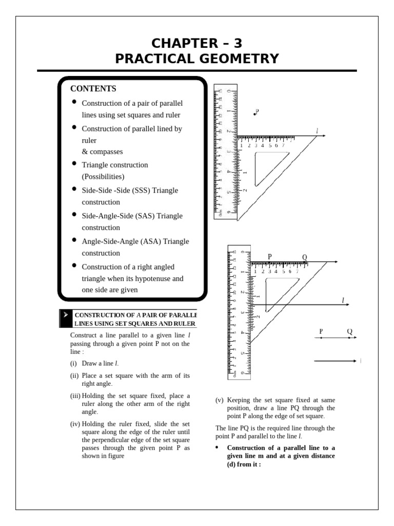 03-Practical Geometry | PDF | Triangle | Perpendicular