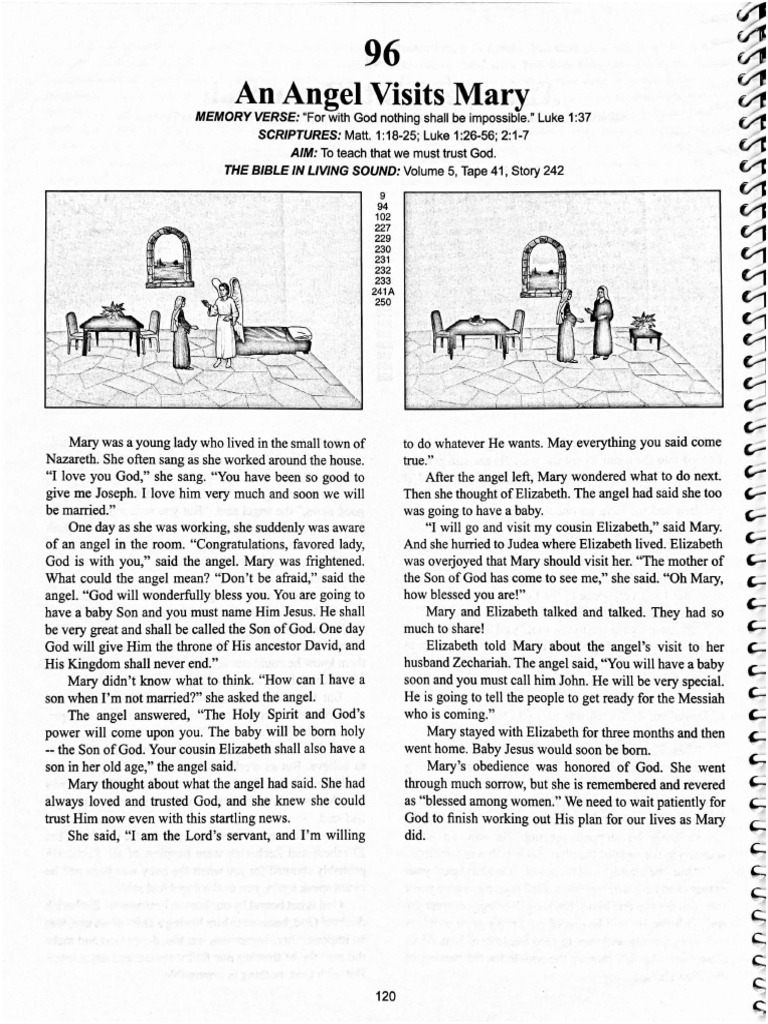Angel Visits Mary Story | PDF