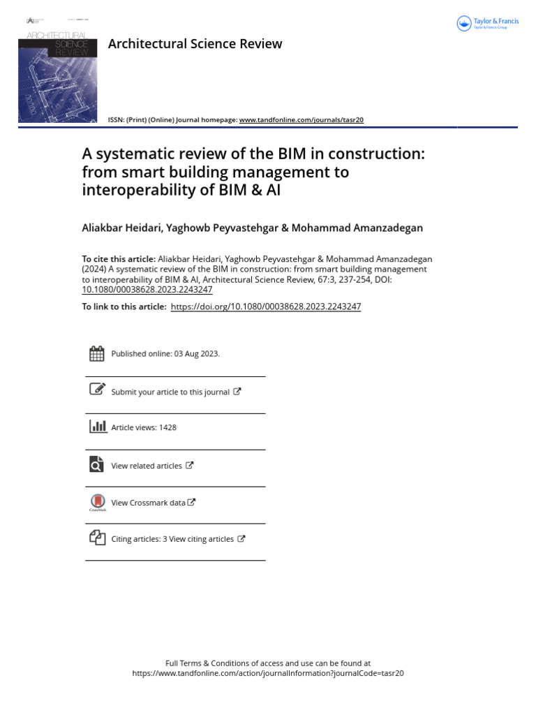 A Systematic Review of The BIM in Construction From Smart Building ...
