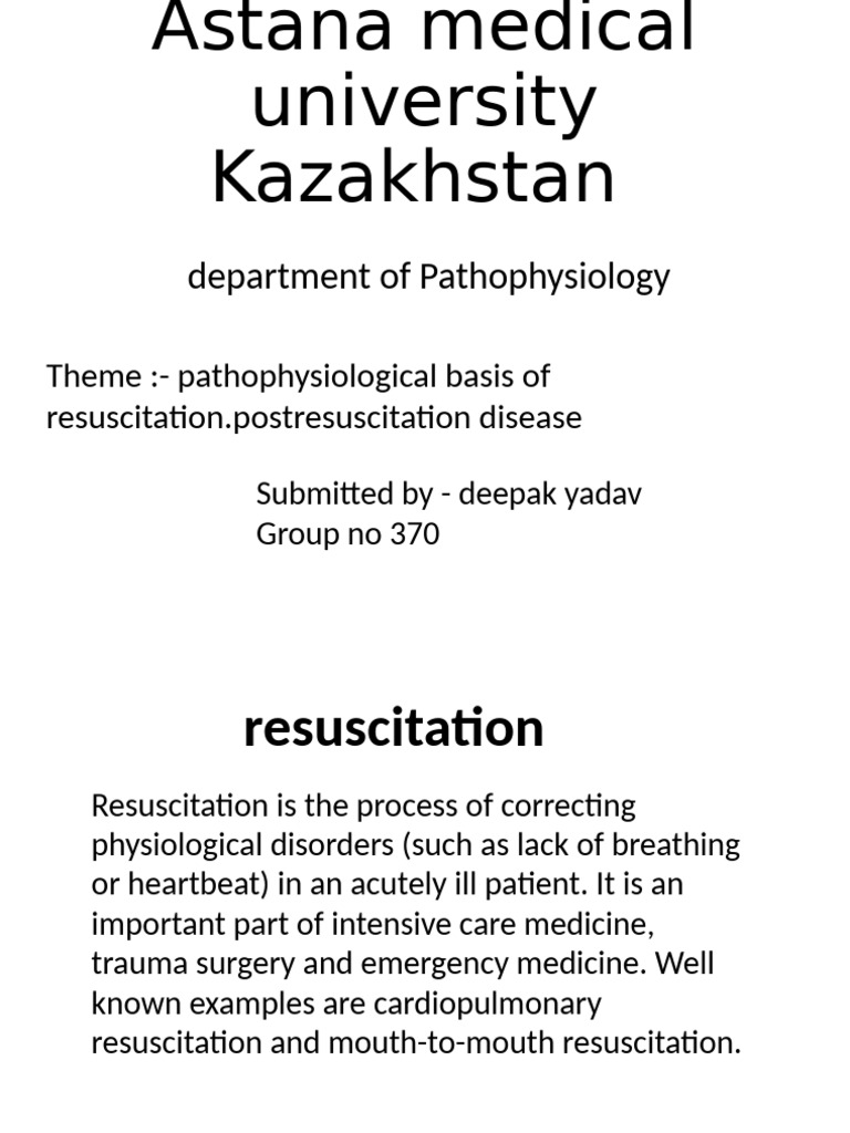 Pathophysiology Iws 3 | PDF | Cardiopulmonary Resuscitation | Cardiac Arrest