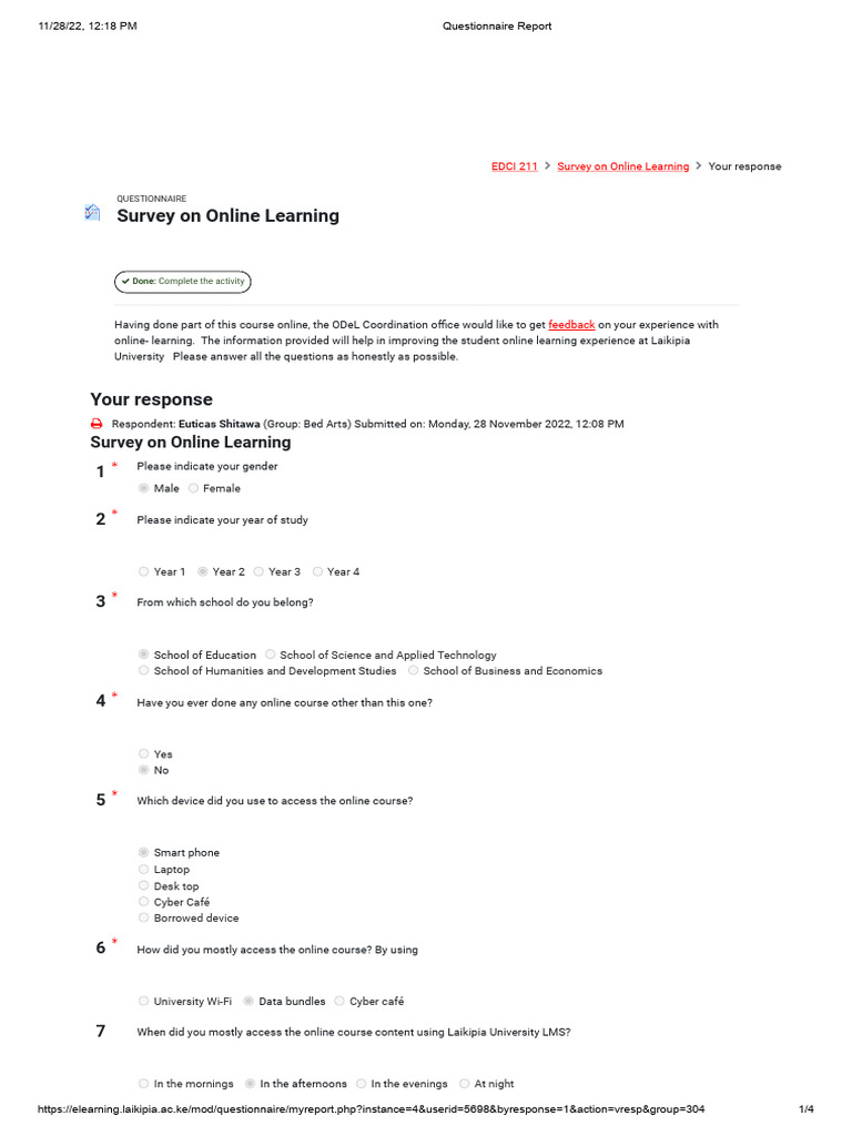 Questionnaire Report | PDF | Educational Technology | Computing