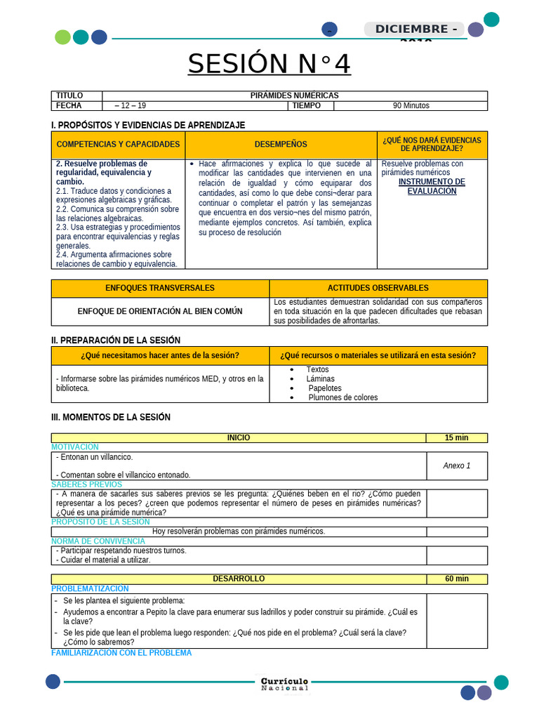 Sesion 4 - M - P14 | PDF | Aprendizaje