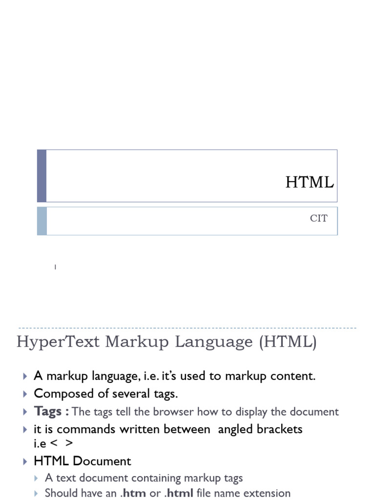 Ch3 Web Edited | PDF | Html Element | Html