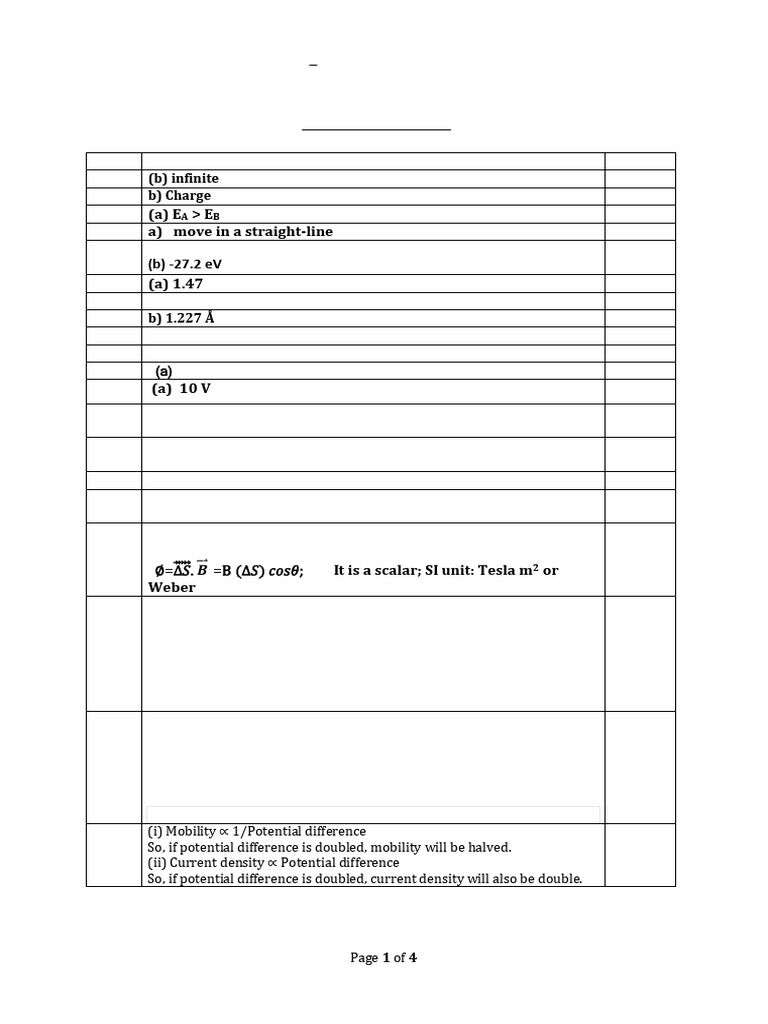 Class 12 Physics Pre-Board Marking Scheme | PDF | Atomic Nucleus ...