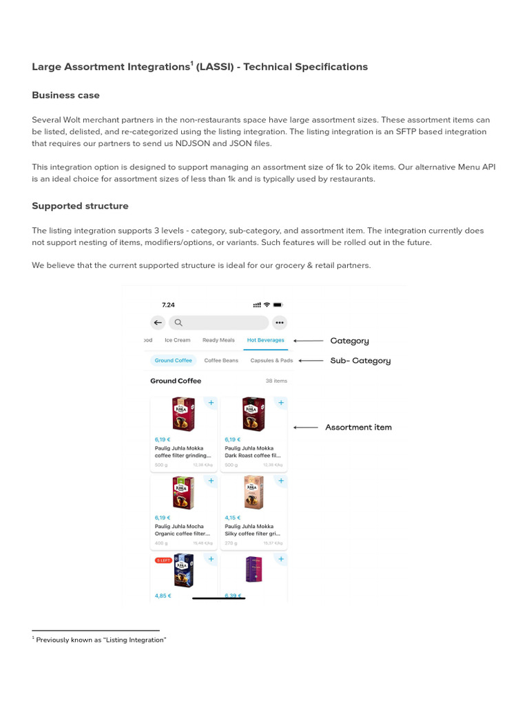 Large Assortment Integrations (LASSI) - Technical Specifications | PDF ...