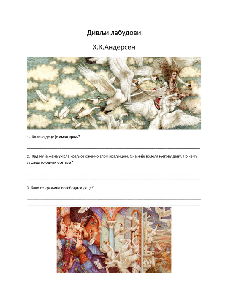 SJ 2 Bajke H K Andersena Divlji Labudovi | PDF