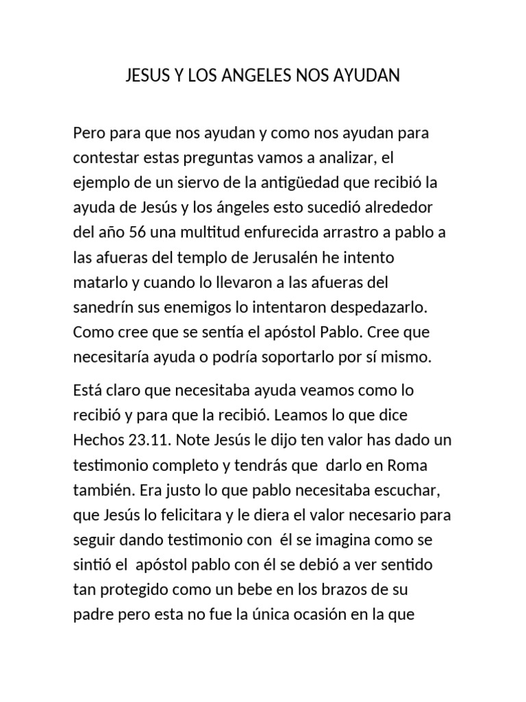 Jesus y Los Angeles Nos Ayudan | PDF