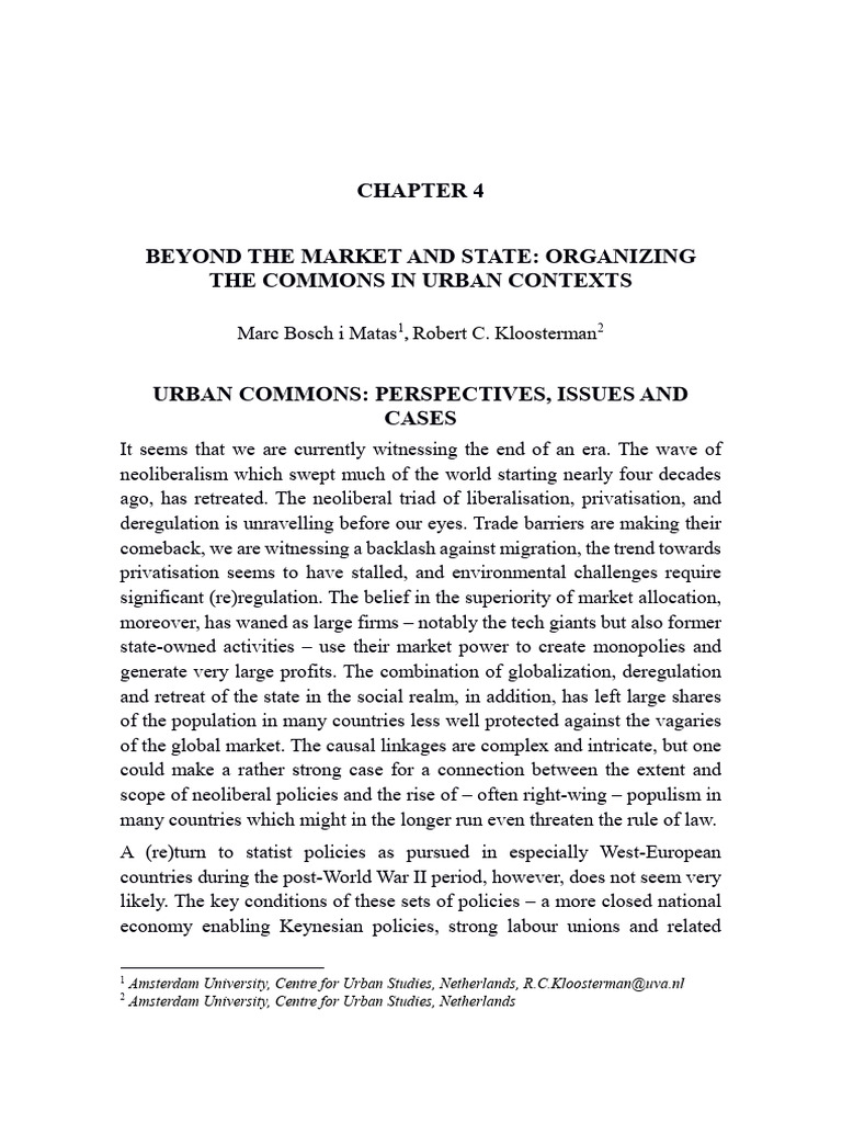 Beyond The Market and State Organizing T | PDF | Goods | Neoliberalism