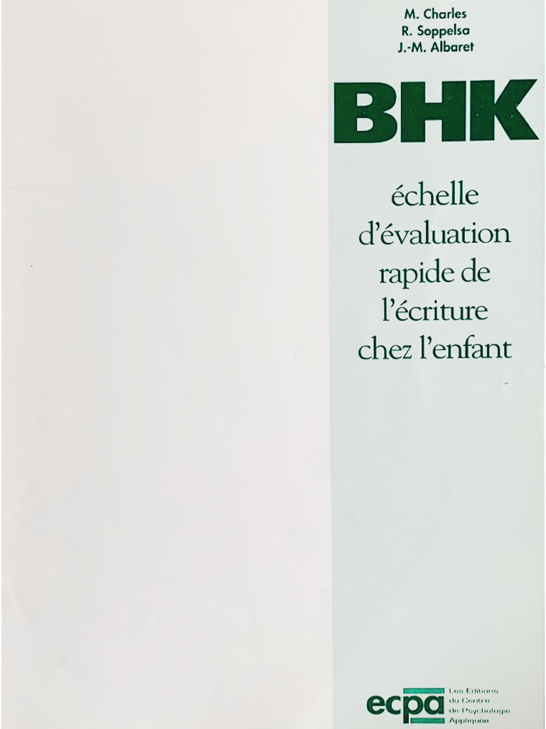 BHK Échelle D'évaluation | PDF