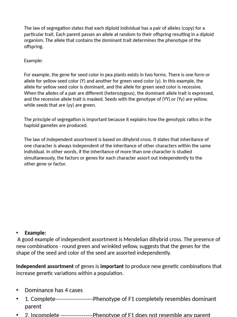 Genetic 1 | PDF | Dominance (Genetics) | Zygosity