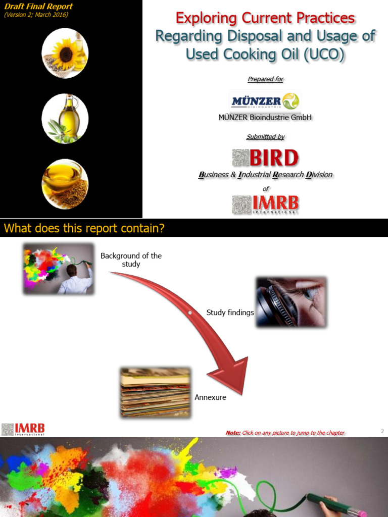 Study On Current Practices Regarding Disposal and Usage of Used Cooking ...