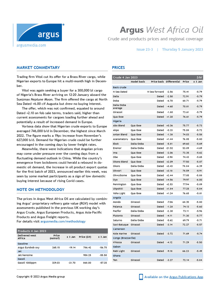 argus-west-africa-oil | PDF | License | Petroleum