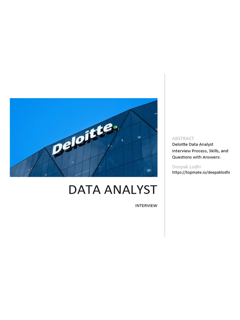 Deloitte | PDF | Database Index | Microsoft Excel