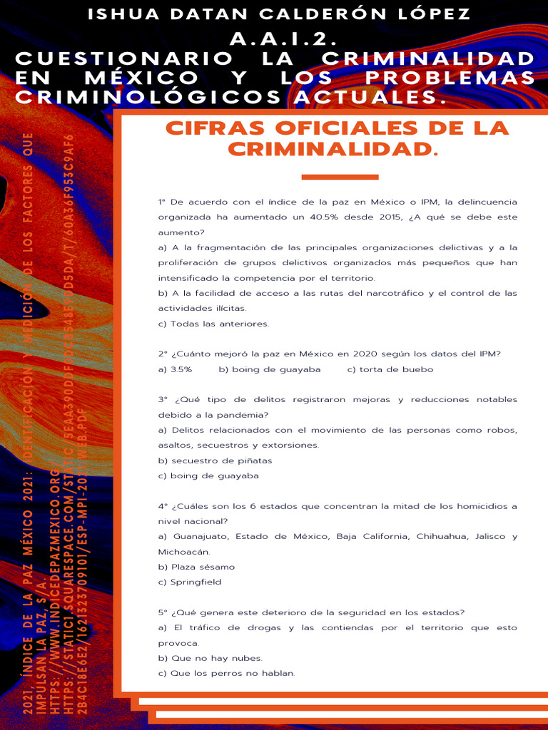 A.A.I.2. Criminalidad en México | PDF | Victimologia | Violencia
