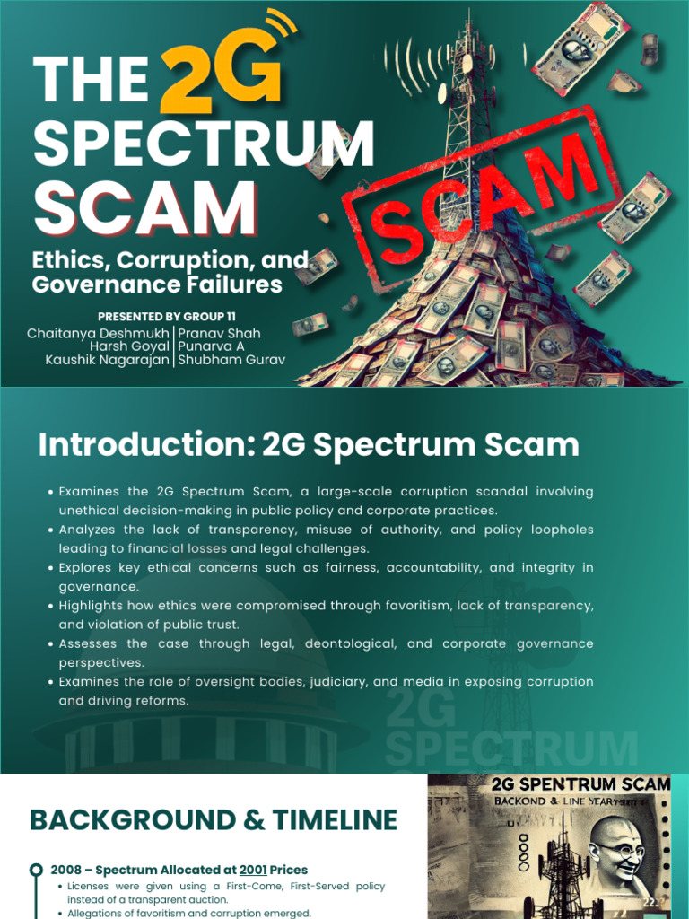 2G Spectrum Scam: Ethics and Governance Failures | PDF | Political ...