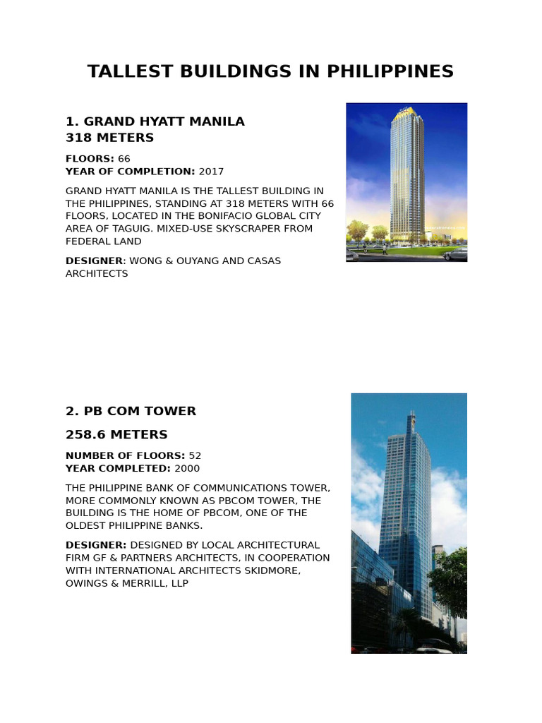 Third Tallest Building in Makati 2025 | PDF | Makati | Metro Manila