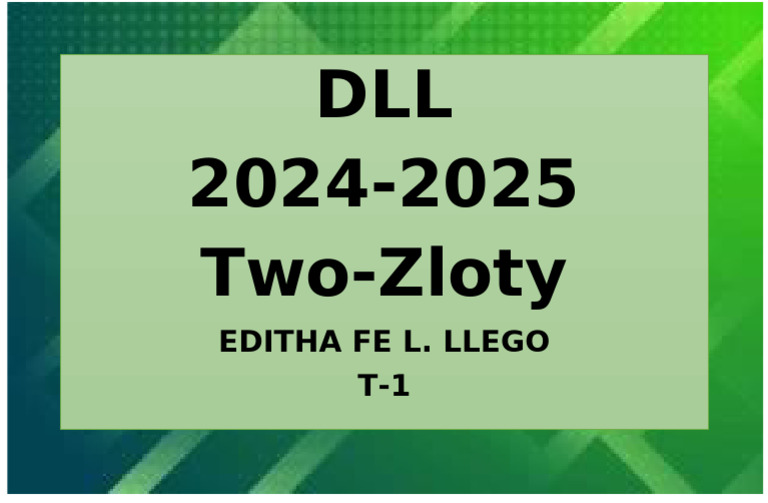 DLL Cover Page | PDF