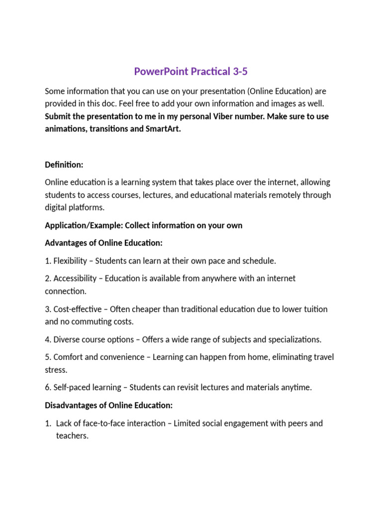 Csci PowerPoint Practical Info 3-5 | PDF
