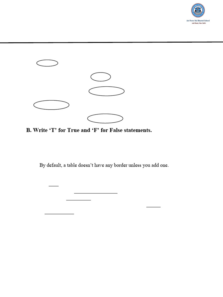 Term-II Worksheet-1 HTML - Images, Links and Tables | PDF | Hyperlink ...