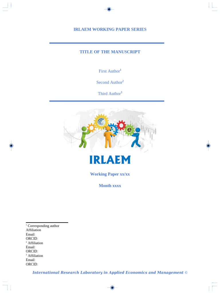 Irlaem Working Paper - Title Page | PDF