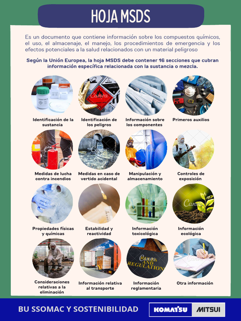 Guía de la Hoja MSDS: 16 Secciones Clave | PDF
