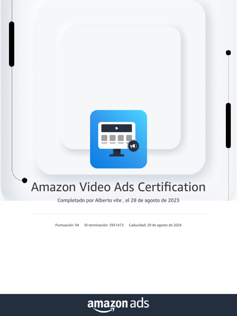 Amazon Video Ads Certification - Learning Console | PDF