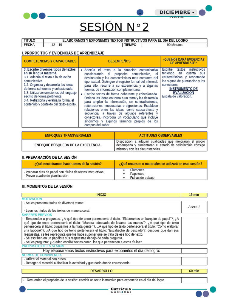 Sesion 2 - C - P13 | PDF | Aprendizaje
