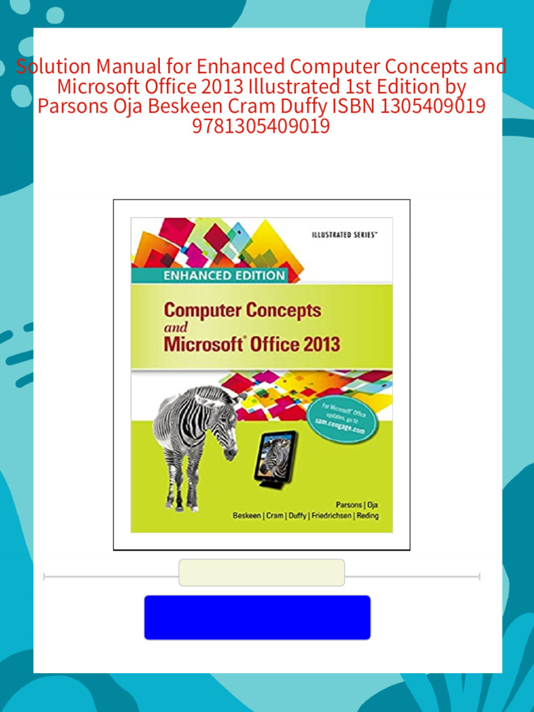 Full Solution Manual For Enhanced Computer Concepts and Microsoft ...