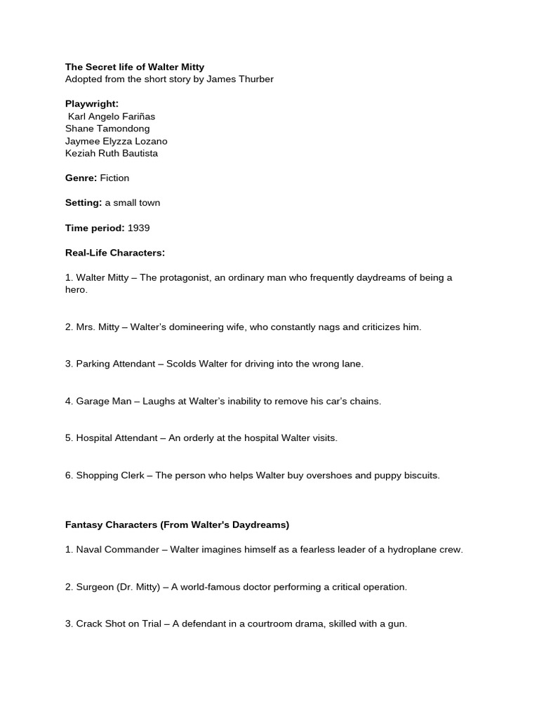 The Secret Life of Walter Mitty | PDF