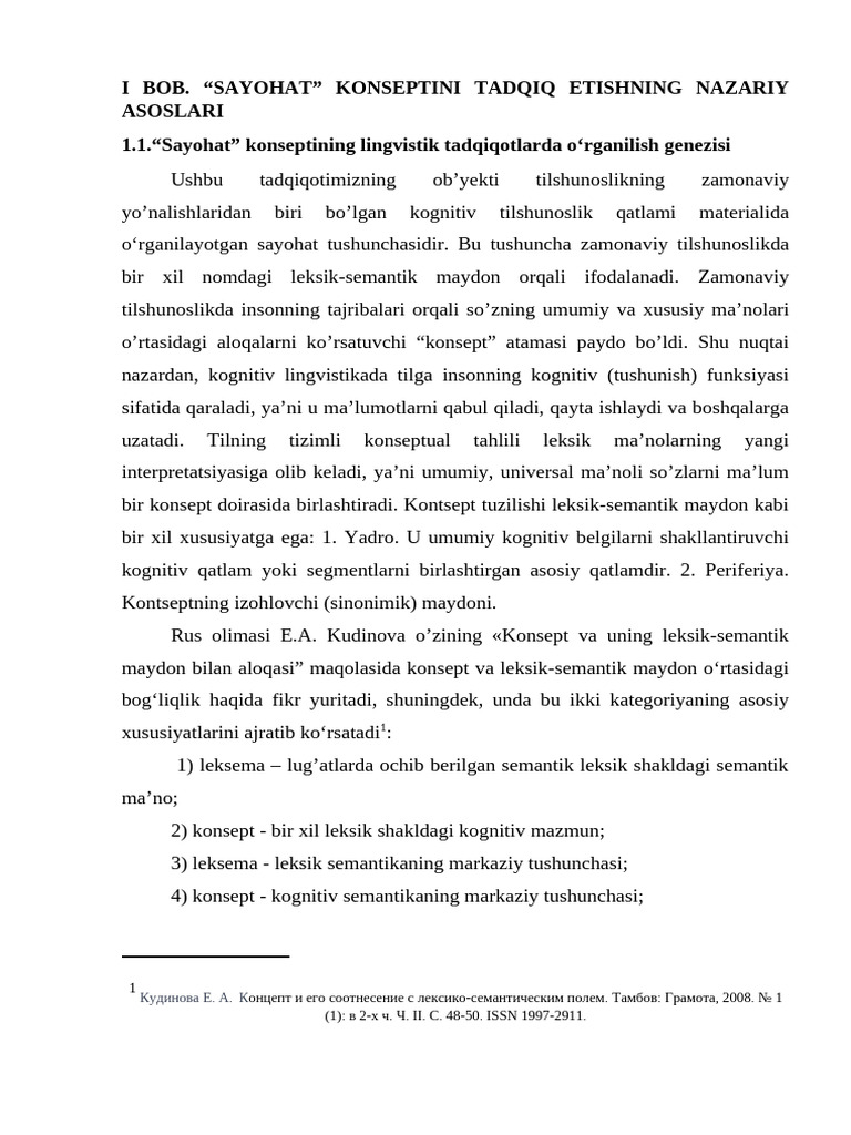 Sayohat Konsepti 1 Bob | PDF