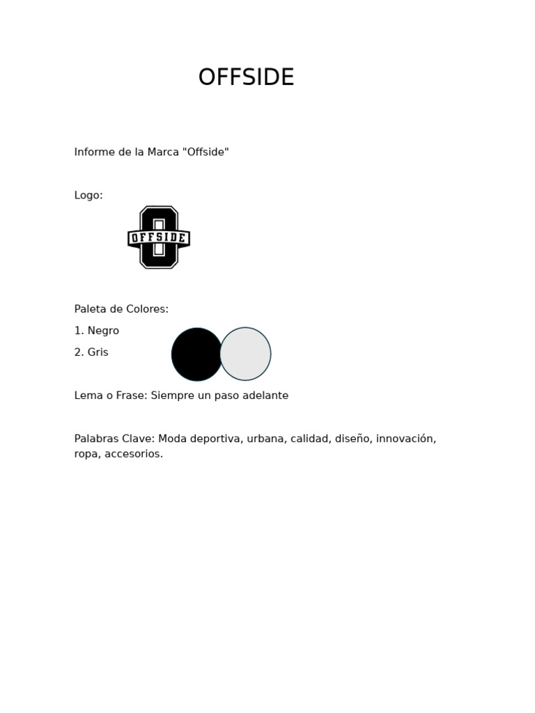 Offside: Informe de La Marca "Offside" | PDF