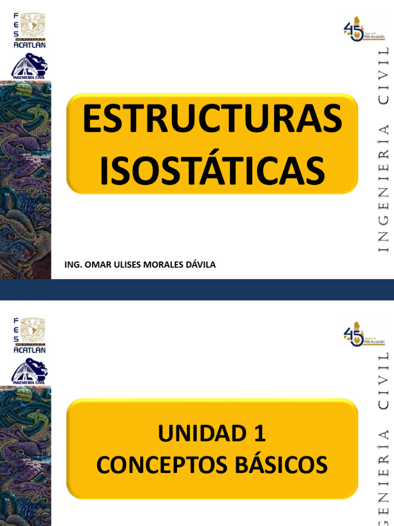 Diapositivas Unidad 1 Estructuras Isostáticas | PDF | Elasticidad ...