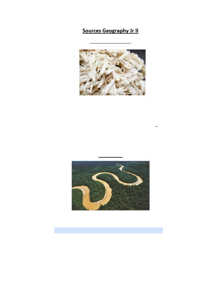 Geography Topics: Bagasse, Meanders, Energy | PDF