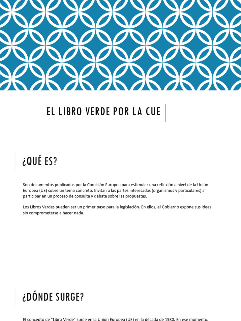 El Libro Verde | PDF | Sustentabilidad | Ciencias sociales ambientales