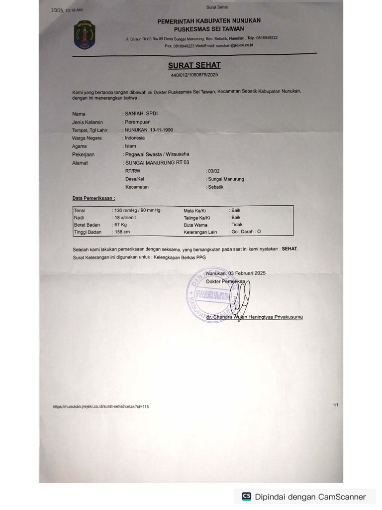 I. Suket Sehat - Saniah | PDF