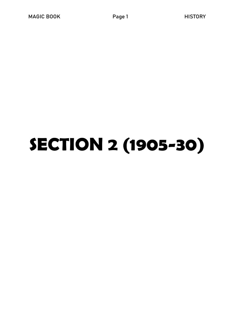 Magic Book Section 2 (1905-1930) | PDF | British Raj | All India Muslim ...