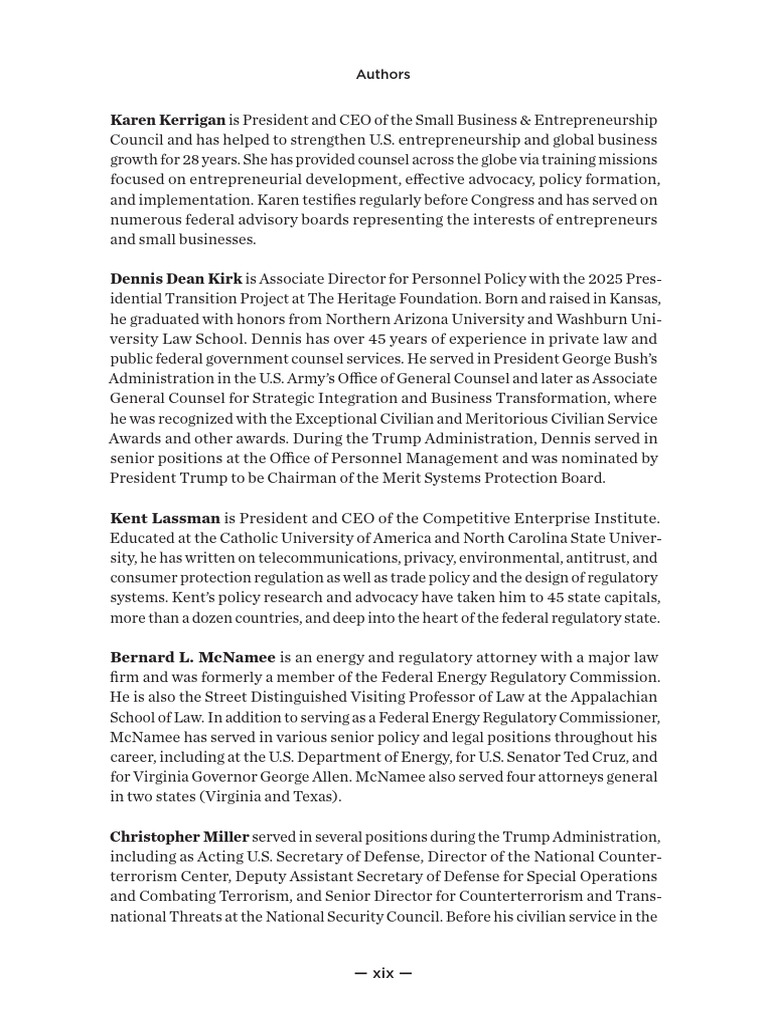 2025 MandateForLeadership FULL-20 | PDF | Federal Government Of The ...