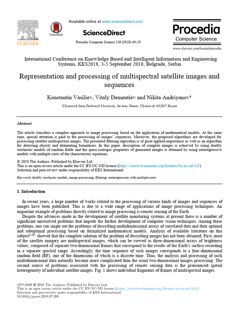 Multispectral Satellite Image Processing | PDF | Remote Sensing ...